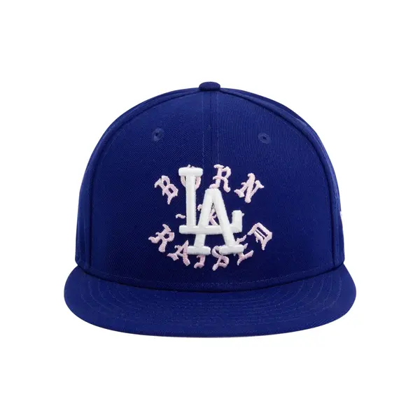 Nike X Born X Raised Dodgers La Rocker Fitted Cap - Blue