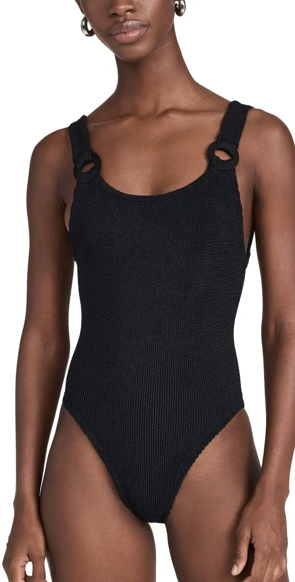 Hunza G Domino One-piece Swimsuit - Black
