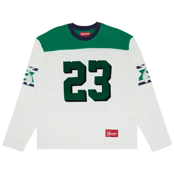 Supreme Bumblebee Long-sleeve Football Top - White