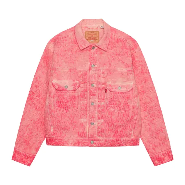 LEVI'S X Stussy Dyed Jacquard Trucker Jacket - Pink