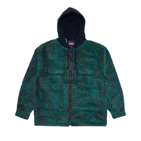 Supreme Fleece Zip Hooded Shirt - Teal | Editorialist