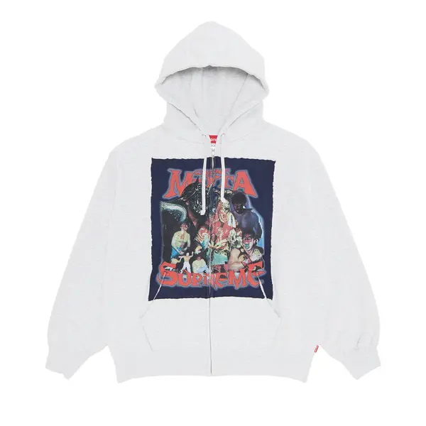Supreme Muta Zip Up Hooded Sweatshirt - Grey
