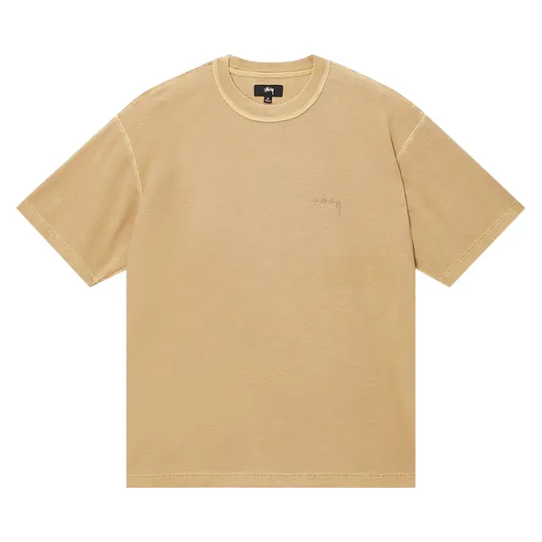 StÜssy Pigment Dyed Crewneck T-shirt - Gold