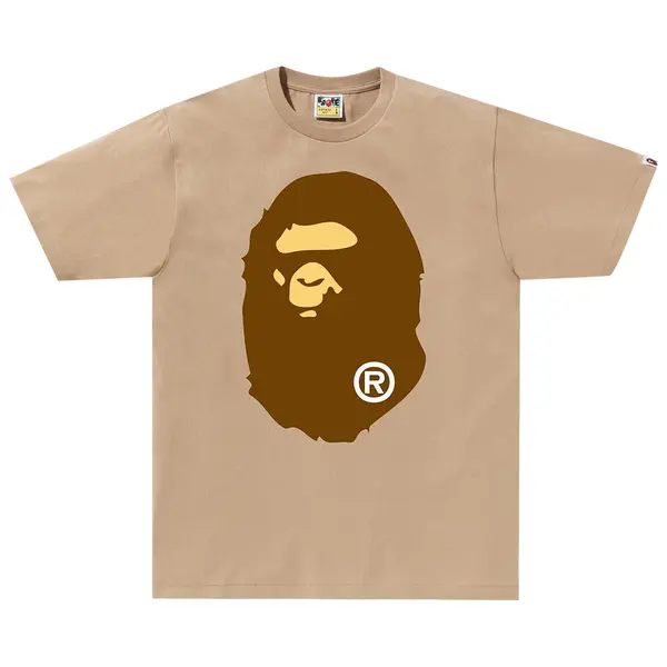 A BATHING APE Big Ape Head Tee - Tan