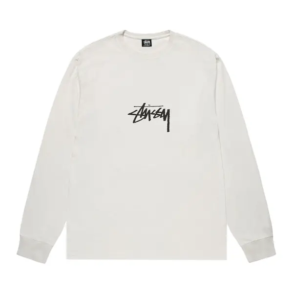 StÜssy Pigment Dyed Long-sleeve Tee - White
