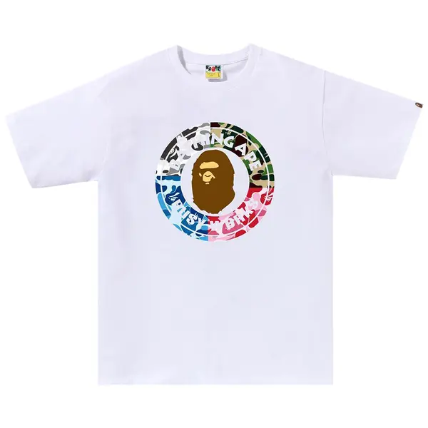 A BATHING APE Abc Camo Crazy Busy Works Tee - White