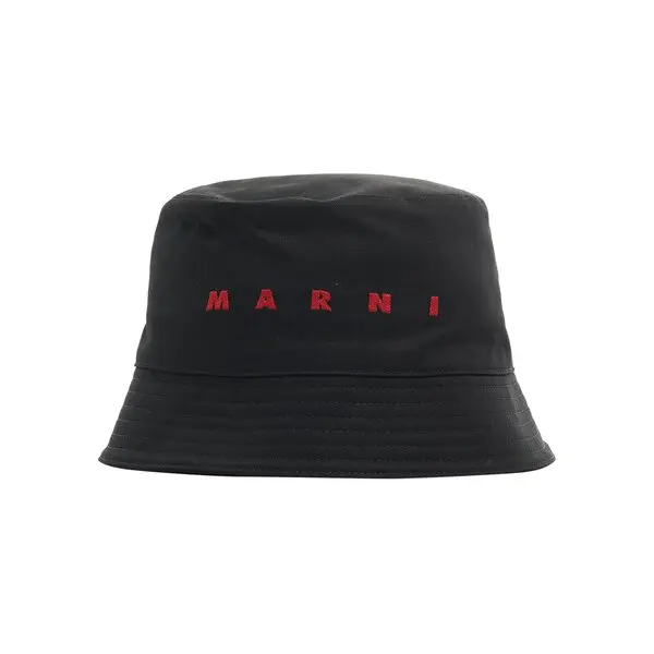 Marni Logo Bucket Hat Ii - Black