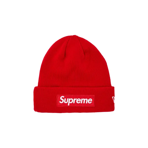 Supreme X New Era Box Logo Beanie - Red