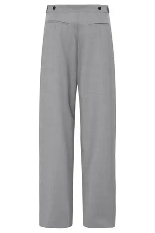ST. AGNI Adjustable Wool-blend Wide-leg Pants