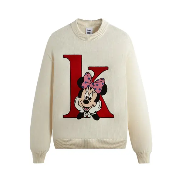 Kith For Mickey & Friends Minnie K Crewneck Sweater - Cream