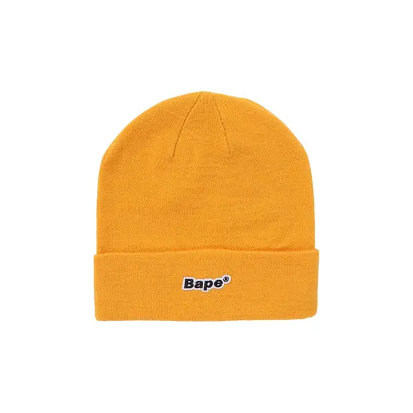 A BATHING APE Patch Knit Cap - Yellow
