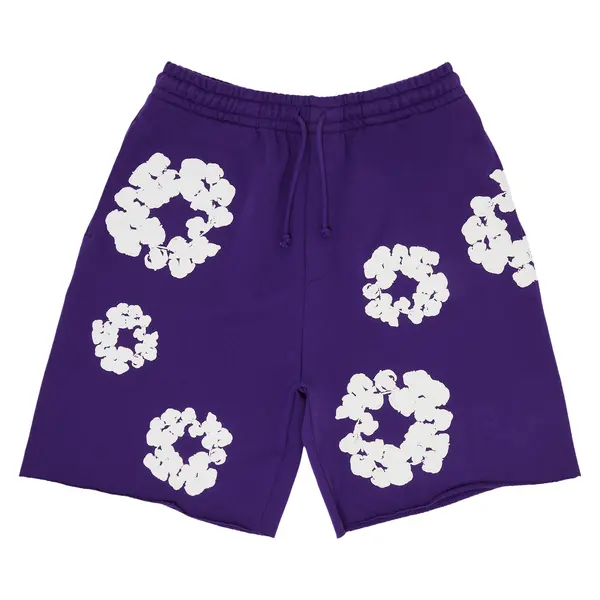 DENIM TEARS The Cotton Wreath Shorts - Purple
