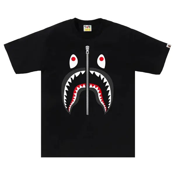 A BATHING APE Shark Tee - Black