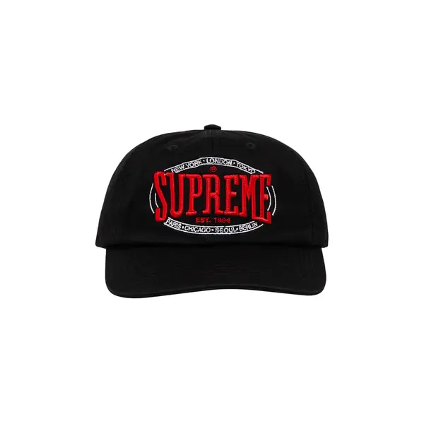 Supreme Embroidered Warm Up Cap - Black