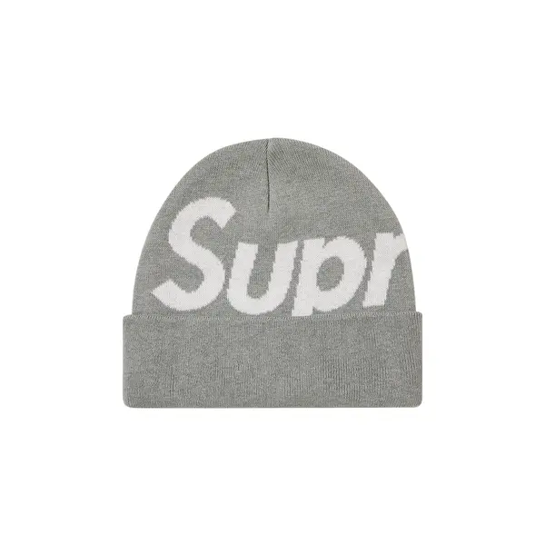 Supreme Big Logo Beanie - Grey