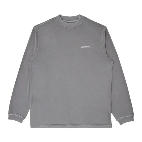 Supreme Mock Neck Long-sleeve Top - Grey