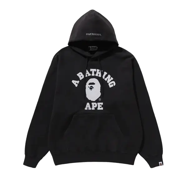 A BATHING APE College Overdye Pullover Hoodie - Black