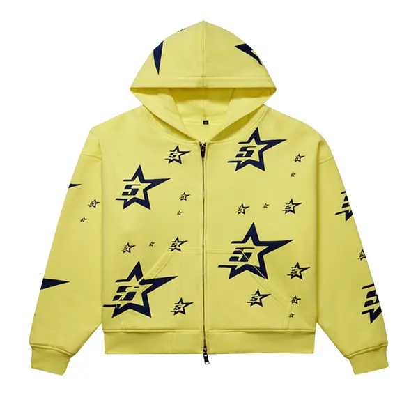 SP5DER Double Layer 5 Star Zip Hoodie