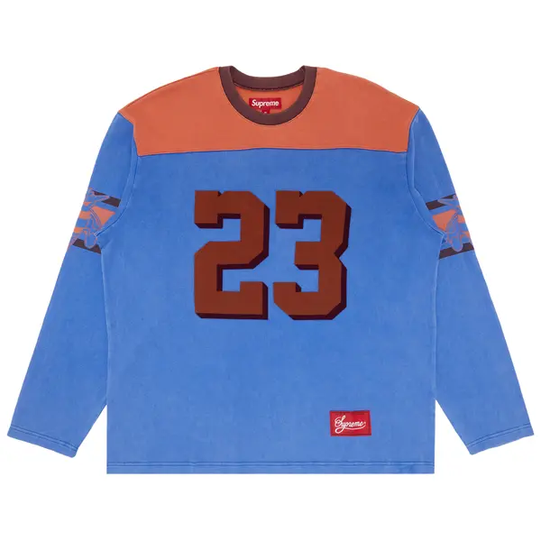 Supreme Bumblebee Long-sleeve Football Top - Blue