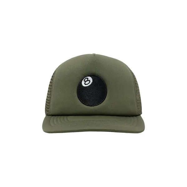 StüSsy 8 Ball Trucker Cap 'Olive - Green | Editorialist