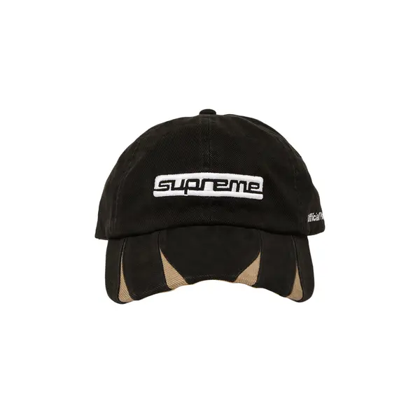 Supreme Jagged Visor 6-panel Cap - Black