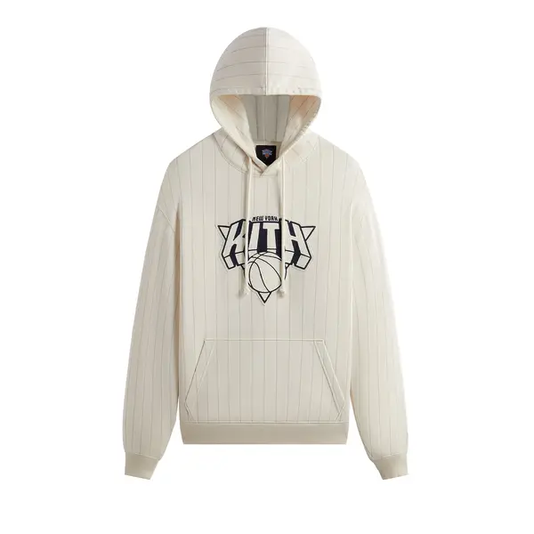 Kith For The New York Knicks Ny Pinstripe Williams Iii Hoodie - Cream