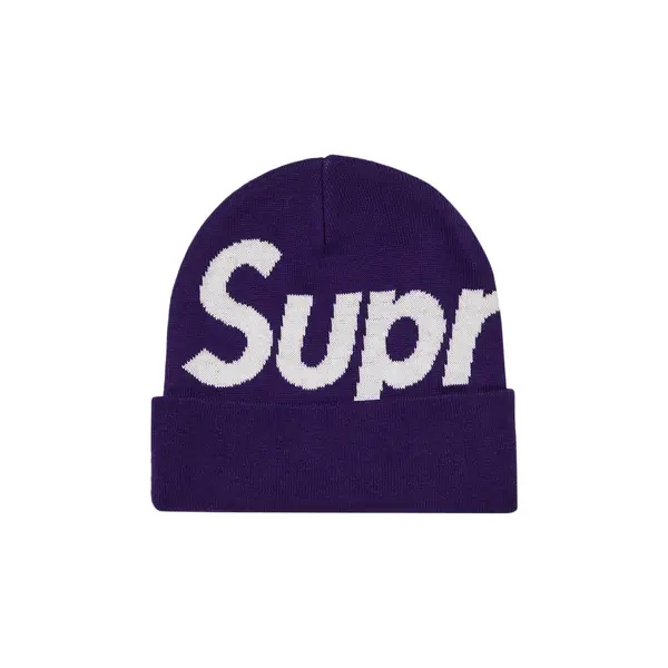 Supreme Big Logo Beanie - Purple