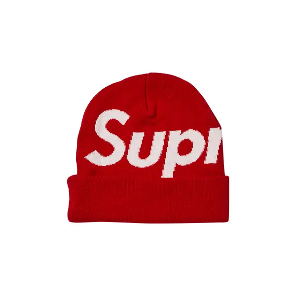 Supreme Big Logo Beanie - Red
