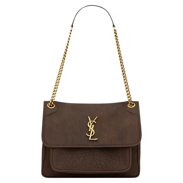 Saint Laurent Medium Niki Shoulder Bag 'dark Coffee - Brown