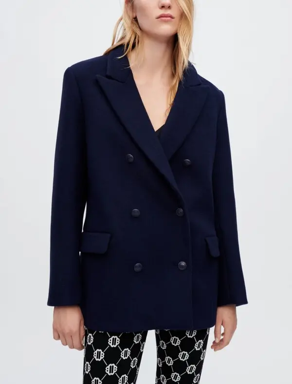 Maje Oversized Wool Coat
