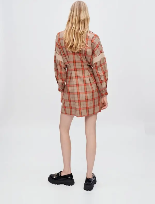 maje plaid shirt dress Maje Checked Cotton-Flannel Shirt Dress  UFO No More