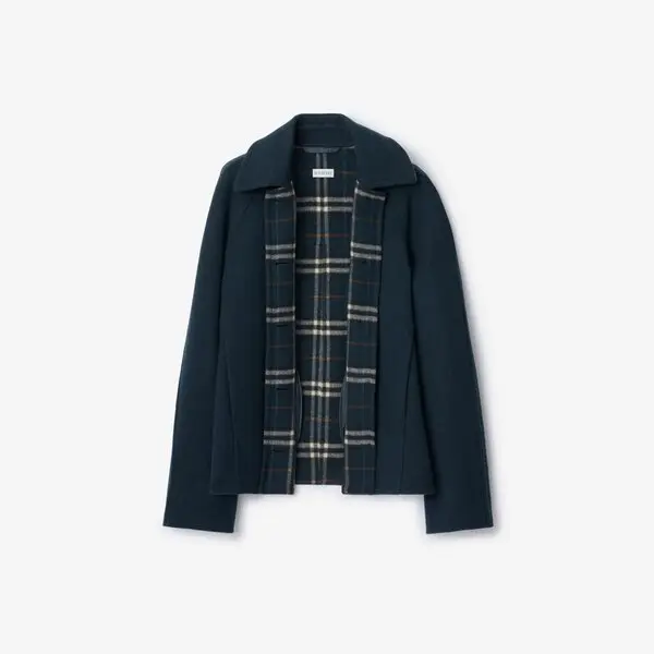 Burberry Wool Barn Jacket - Pilot Blue