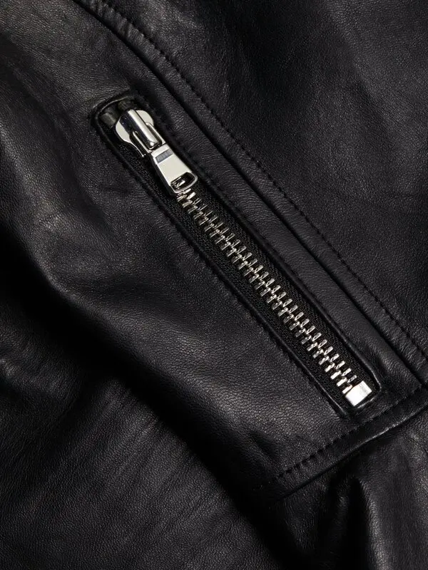 L'AGENCE Lyric Leather Peplum Biker Jacket