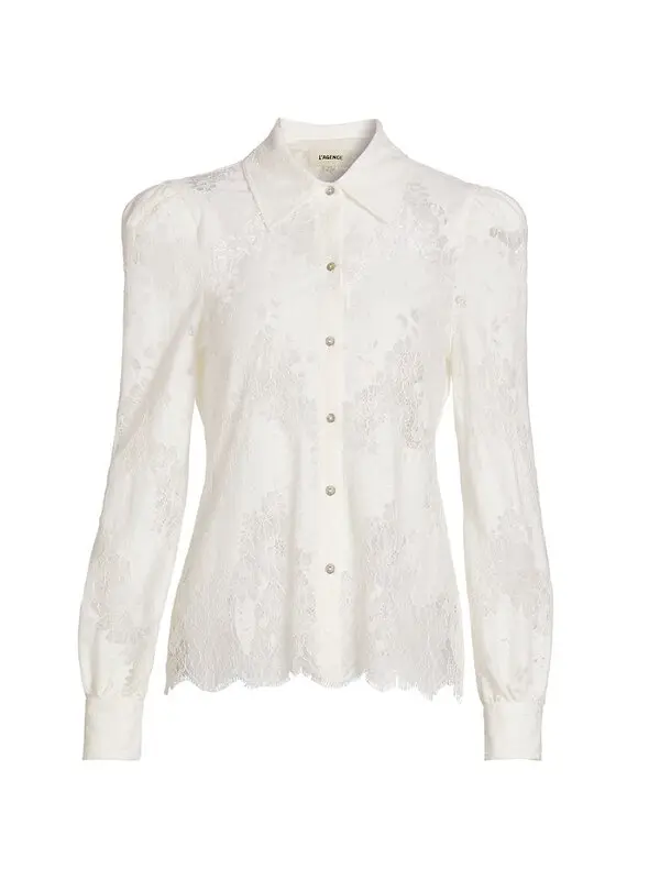 L'Agence Jenica Floral Lace Blouse