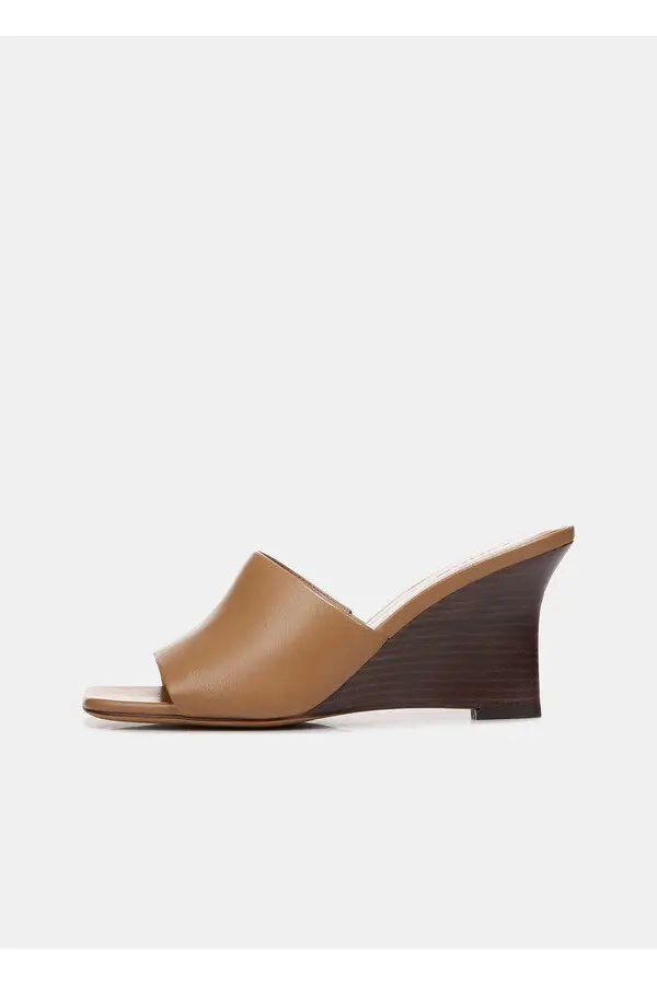 Vince Pia Leather Wedge Sandal