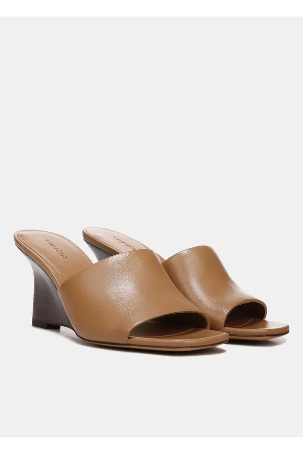 Vince Pia Leather Wedge Sandal
