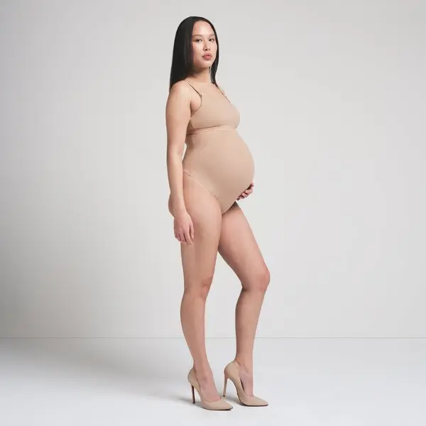SKIMS Maternity High Waisted Thong | Black | | Fits Everybody - Clay