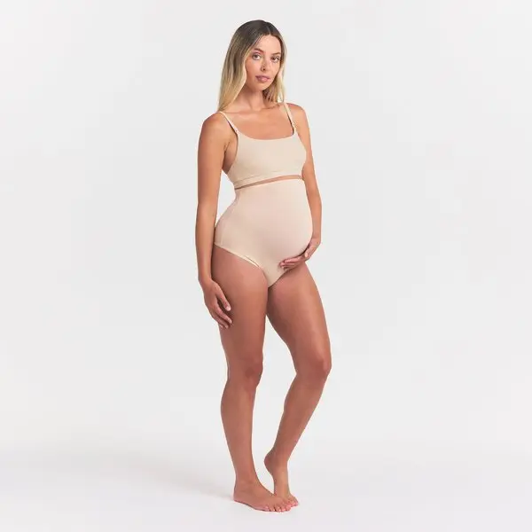 SKIMS Maternity High Waisted Thong | Black | | Fits Everybody - Sand