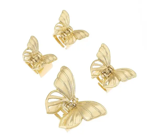 Ettika Set Of Five Butterfly Hair Clips - One-color