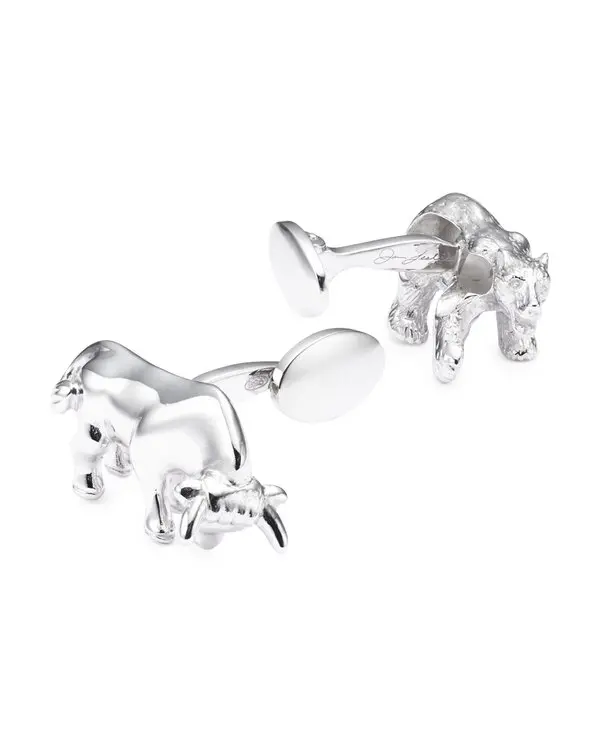 JAN LESLIE Sterling Bull & Bear Cufflinks