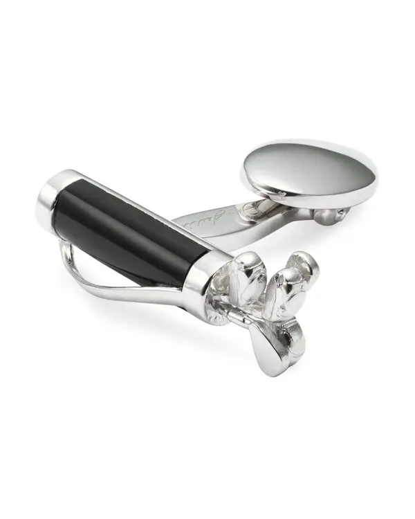 JAN LESLIE Golf Bag & Clubs Cufflinks - Black