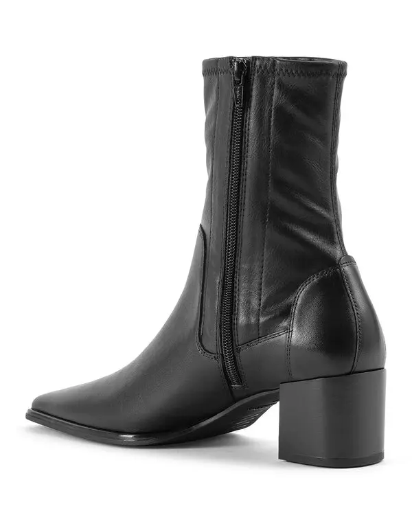 VAGABOND SHOEMAKERS Giselle Pointed Toe Block Heel Booties - Black