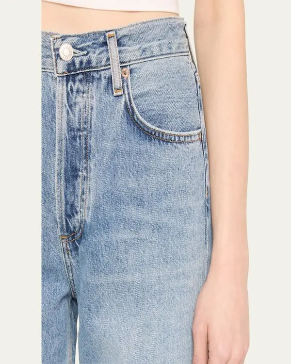 AGOLDE Ren Wide-leg Crop Jeans - Blue