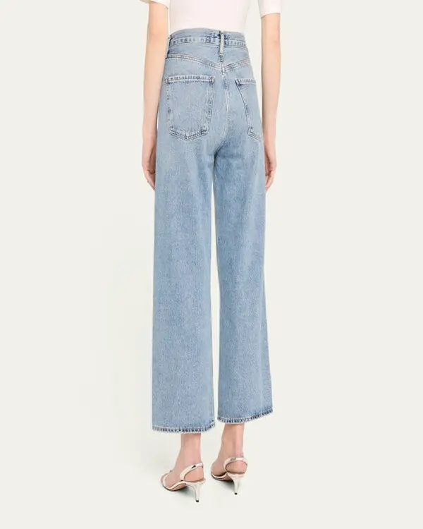 AGOLDE Ren Wide-leg Crop Jeans - Blue