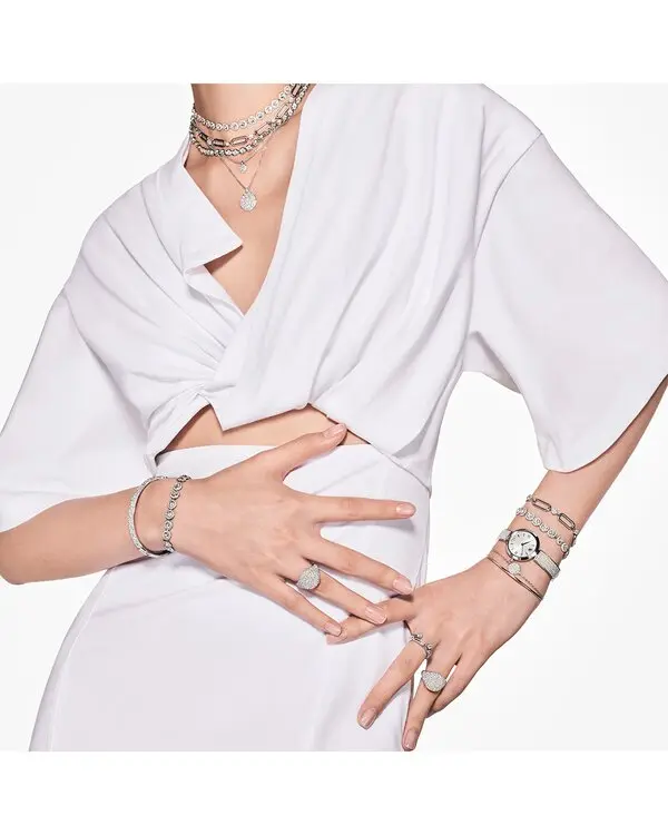SWAROVSKI Sublima Chain Bangle Bracelet - Silver