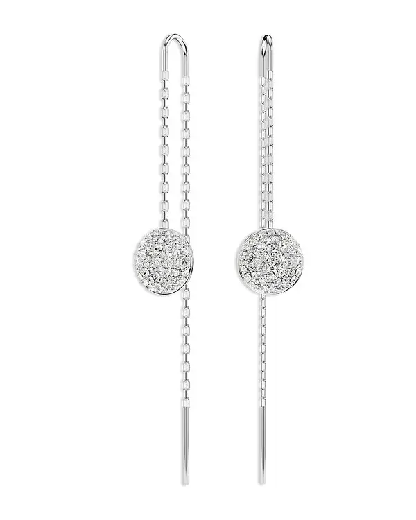 SWAROVSKI Sublima Drop Threader Earrings - Silver