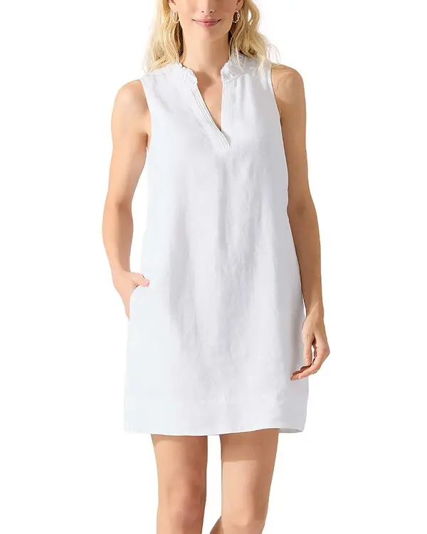 Tommy Bahama Two Palms Double Ruffle Dress - White