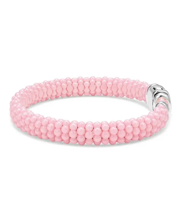 Lagos Sterling Silver Ceramic Beaded Bracelet - Pink