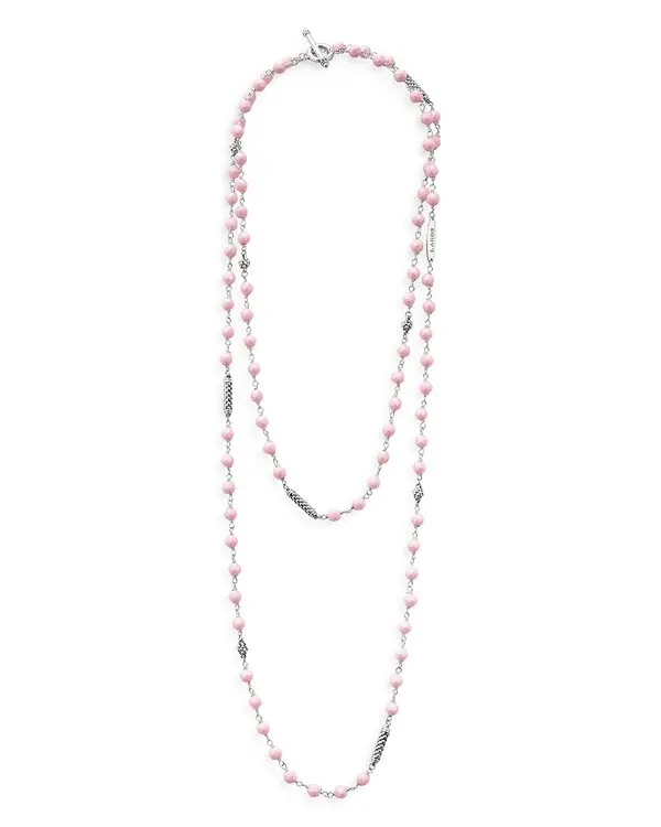 Lagos Sterling Silver Caviar Icon Station Necklace