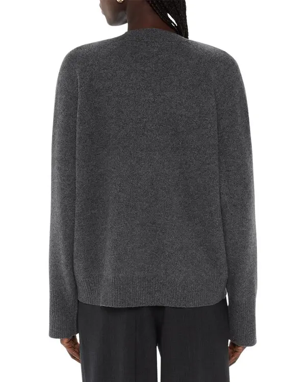 Whistles Wool Relaxed Fit Cardigan - Dark Gray